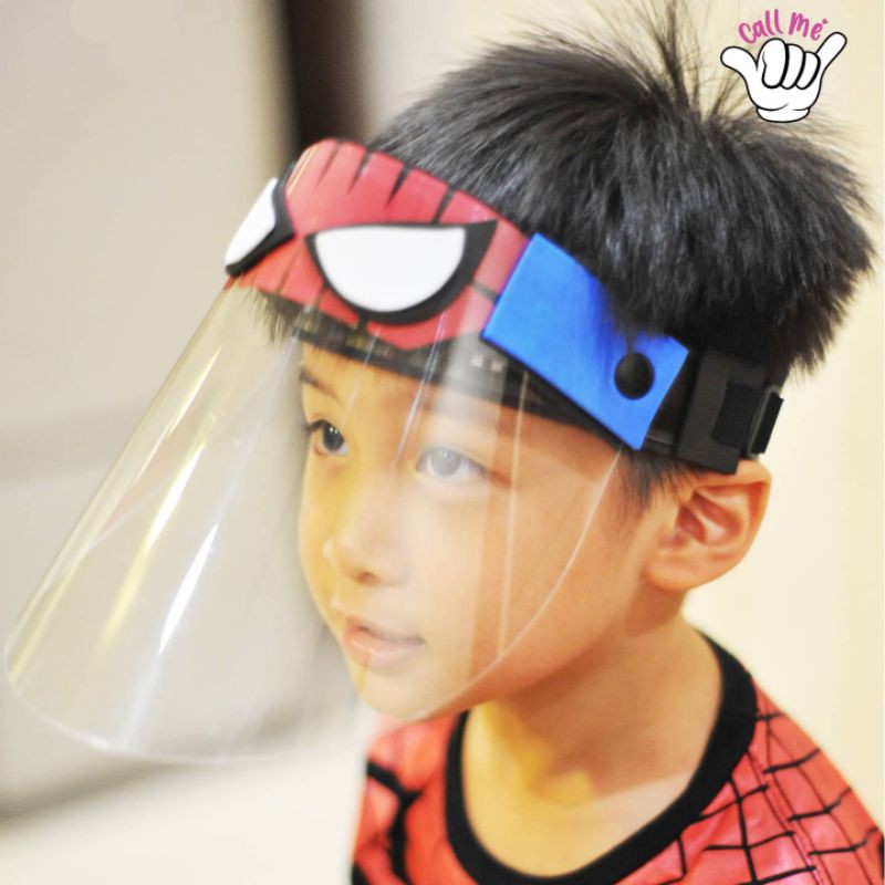 Jual Thematic Faceshield Spiderman Flip and adjustable untuk new born ...