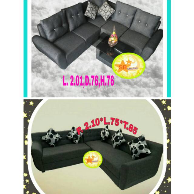 Jual SOFA SUDUT MINIMALIS BANDUNG - RETRO+ MEJA | Shopee Indonesia