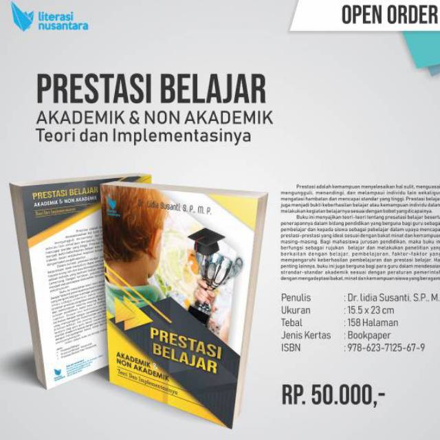 Jual Prestasi Belajar Akademik Dan Non Akademik Teori Dan Implementasinya - Dr. Lidia Susanti SP ...