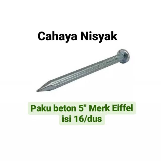 Jual Paku beton ukuran 5"/12,5 cm paku beton putih galvanis 5 inch per dus | Shopee Indonesia