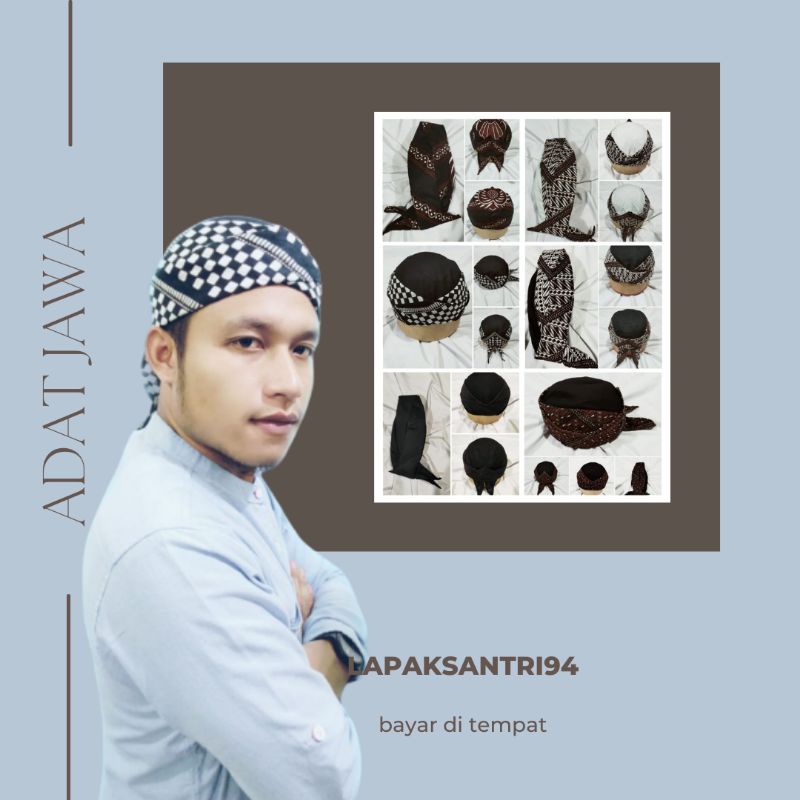 Jual peci batik/udeng jaranana/udeng jawa /peci blangkon /belangkon ...