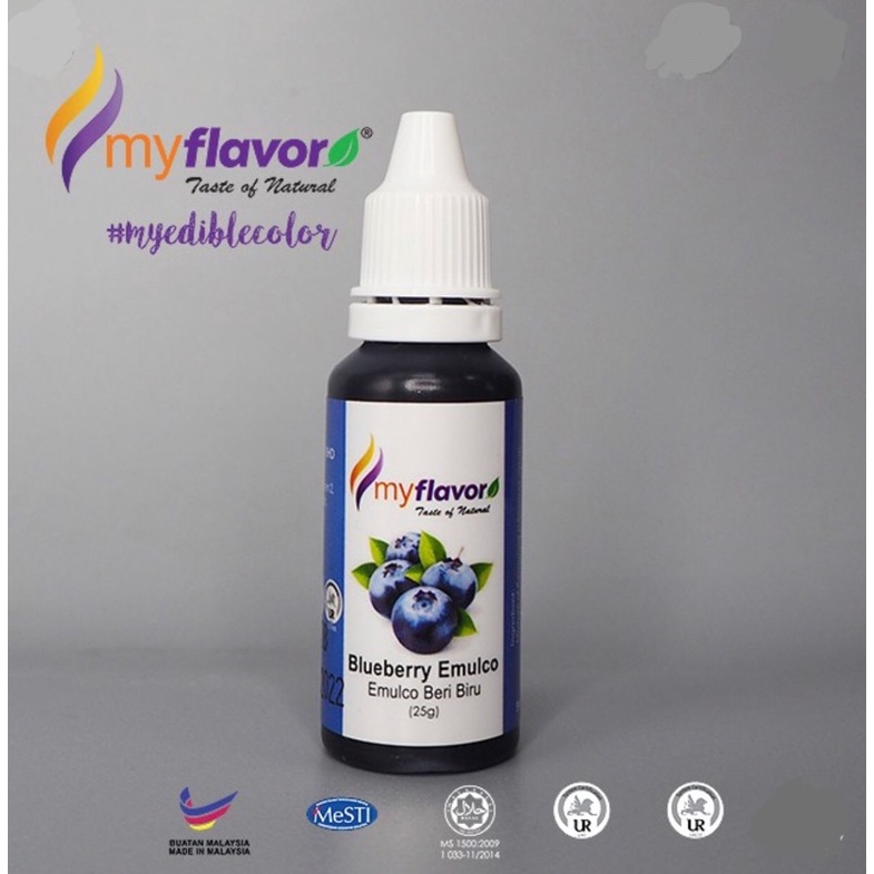 Jual my flavor blueberry emulco halal/ perisa pewarna makanan halal ...