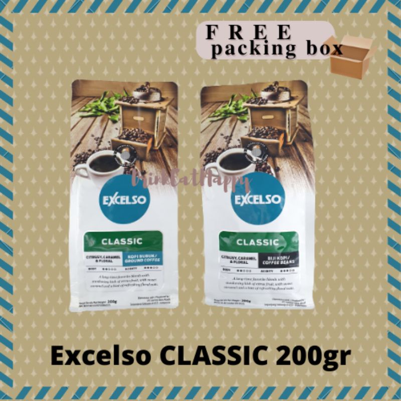 Jual EXCELSO CLASSIC 200 gr Kopi Bubuk Kopi Biji 200 gram | Shopee ...