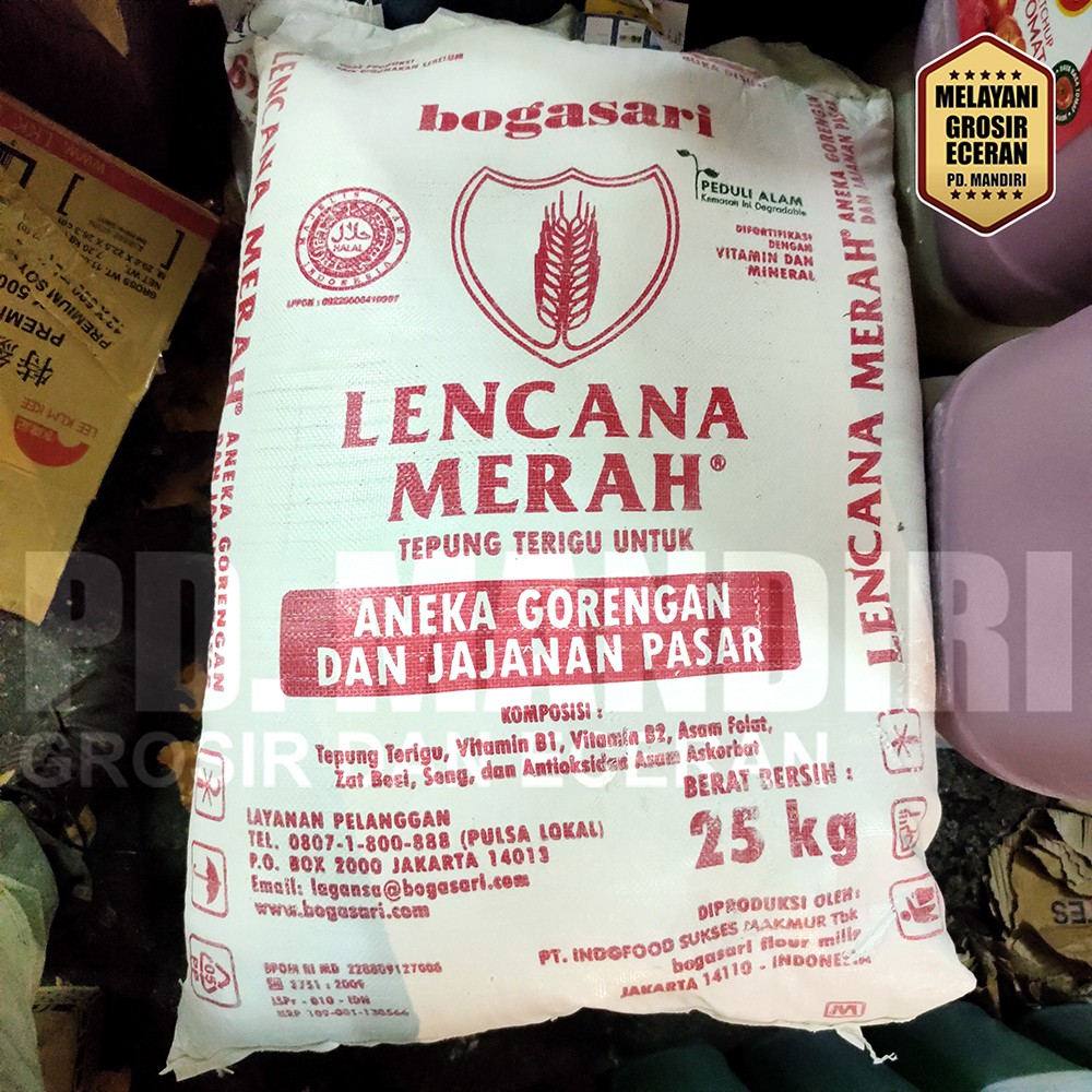 Jual LENCANA MERAH 25 KG TEPUNG TERIGU | Shopee Indonesia