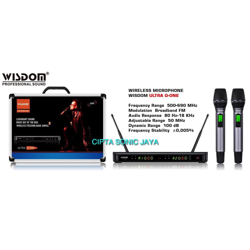 Jual MIC Wisdom Ultra Q1 Dual Channel Handheld Wireless Microphone Q ...