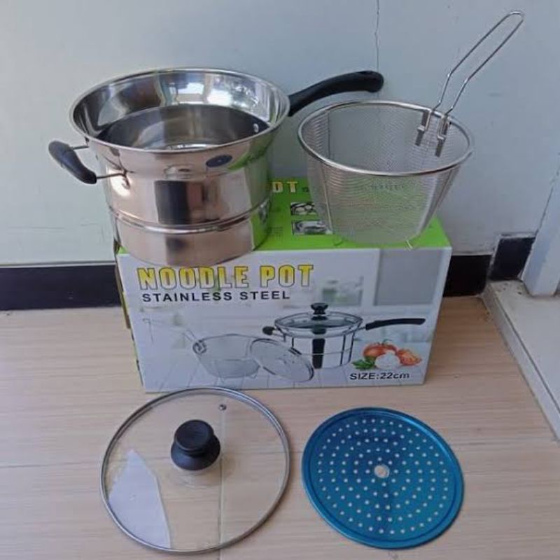 Jual (PROMO) Panci Cooking Pot 3in1/ Deep Fryer / Panci Serbaguna ...