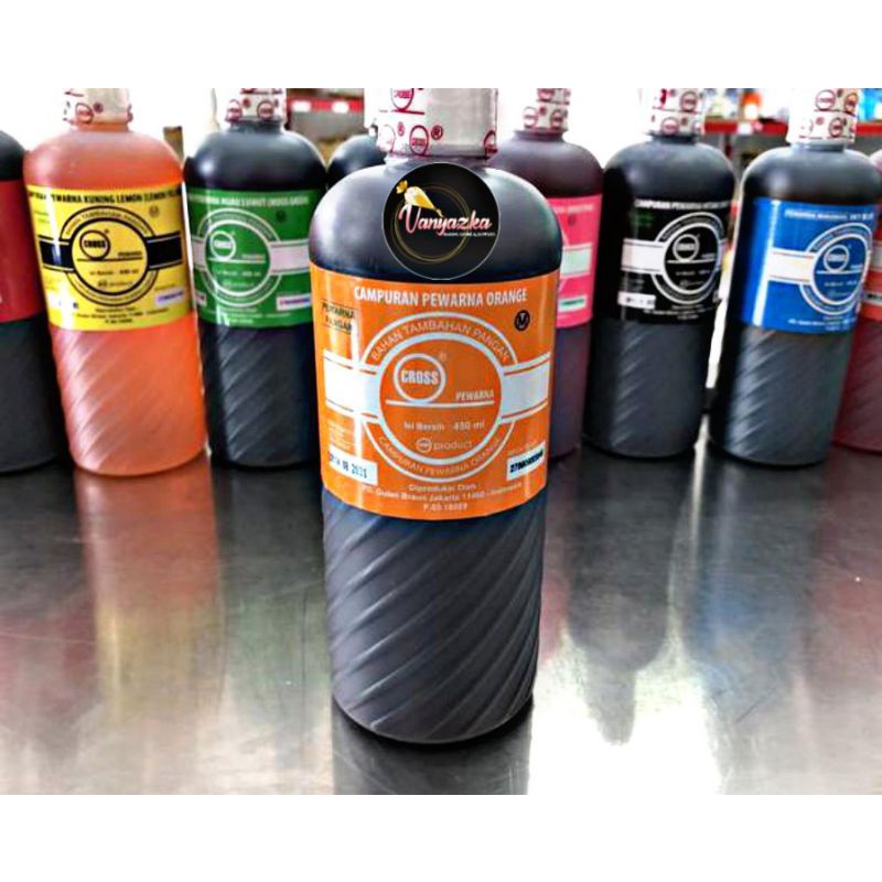 Jual Pewarna Cross/Food Coloring/Pewarna Makanan Cair Halal Cross 450ml ...