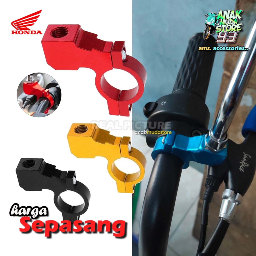 Jual (BSH2) Breket Spion Motor Breket Dudukan Spion CNC Beat Street CB ...