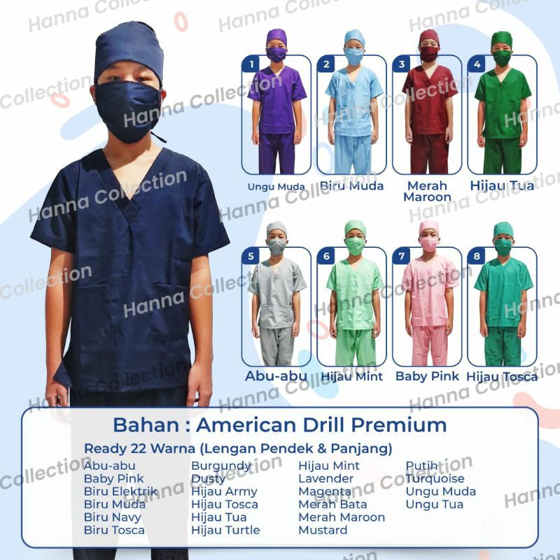 Jual baju dokter jaga / baju medis/ baju oka/baju scrub dokter/baju ...