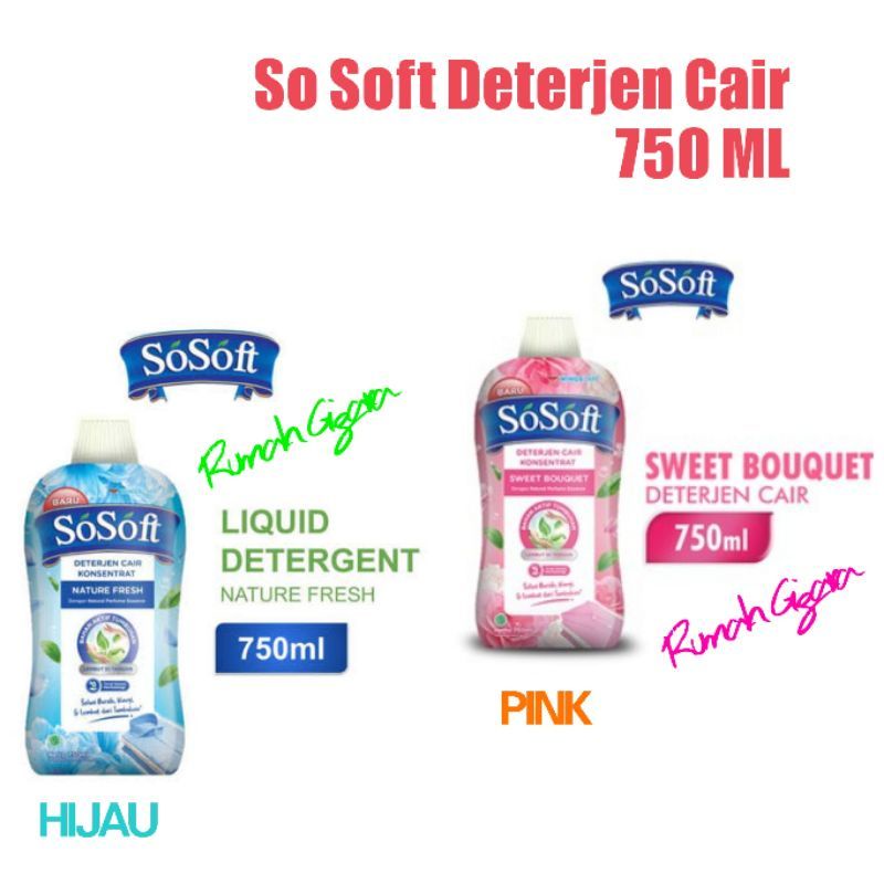 Jual So SOFT DETERGEN CAIR 750 ML | Shopee Indonesia