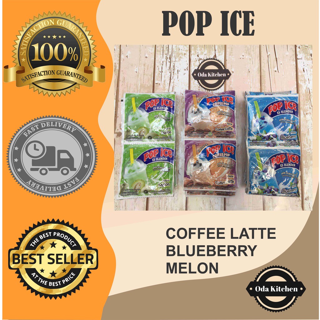 Jual POP ICE COFFEE LATTE BLUEBERRY MELON 10X25gr | Shopee Indonesia