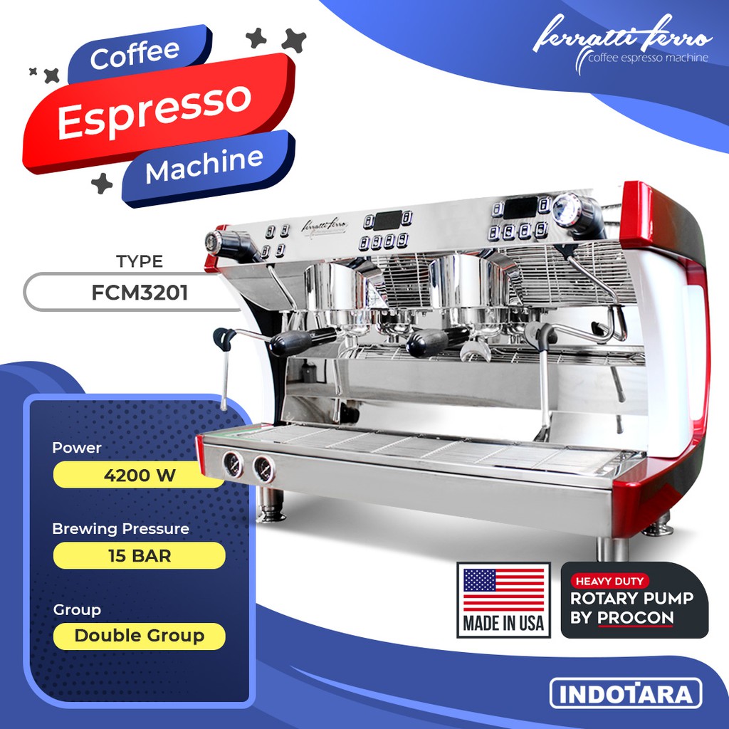 Jual Mesin Kopi Ferratti Ferro Espresso Machine/ Coffee Maker FCM3201 ...