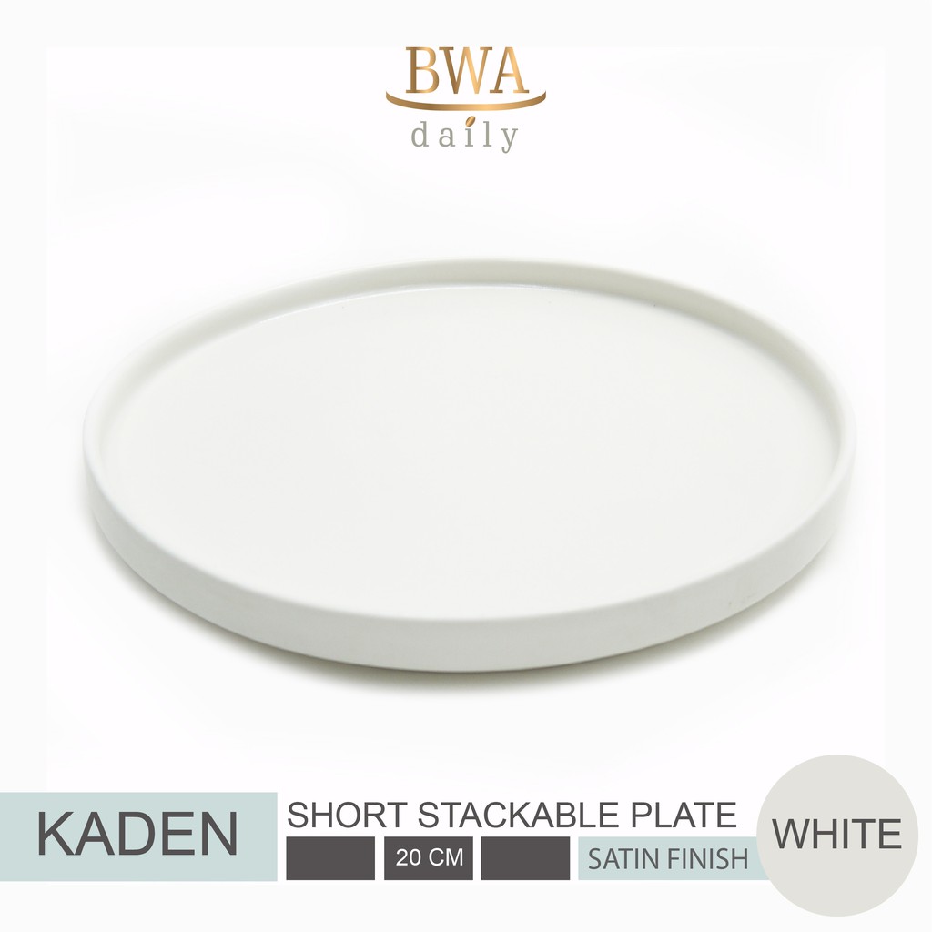 Jual Piring KADEN Plate SHORT 20 CM | Ceramic Stackable Plate | Shopee ...
