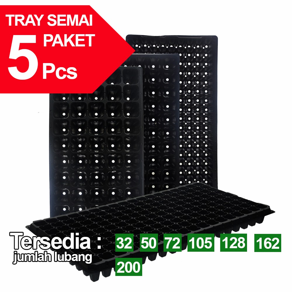 Jual Jirifarm Paket 5 Pcs Tray Semai Semua Ukuran 21, 32, 50, 72, 105 ...