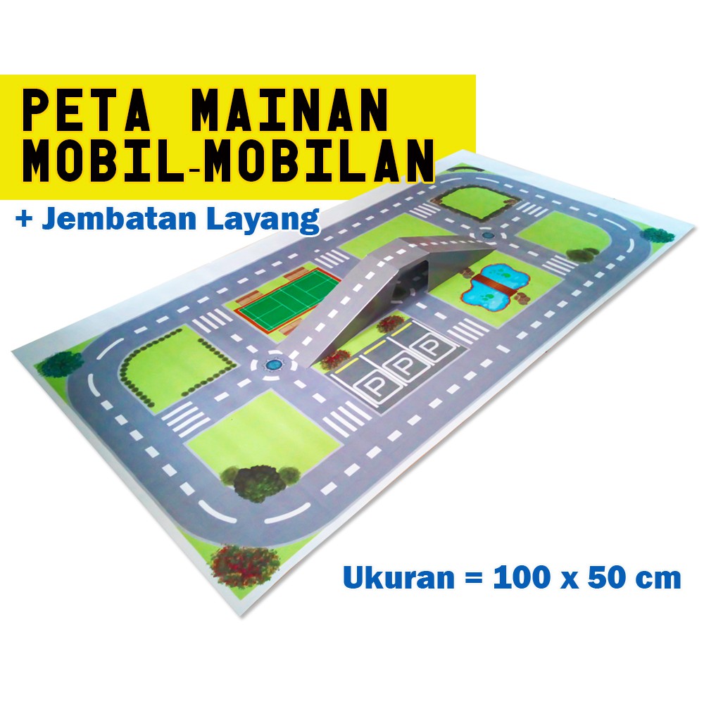Jual Mainan Anak Peta (Maps) Jalanan untuk Bricks, Mobil-mobilan, Balok ...