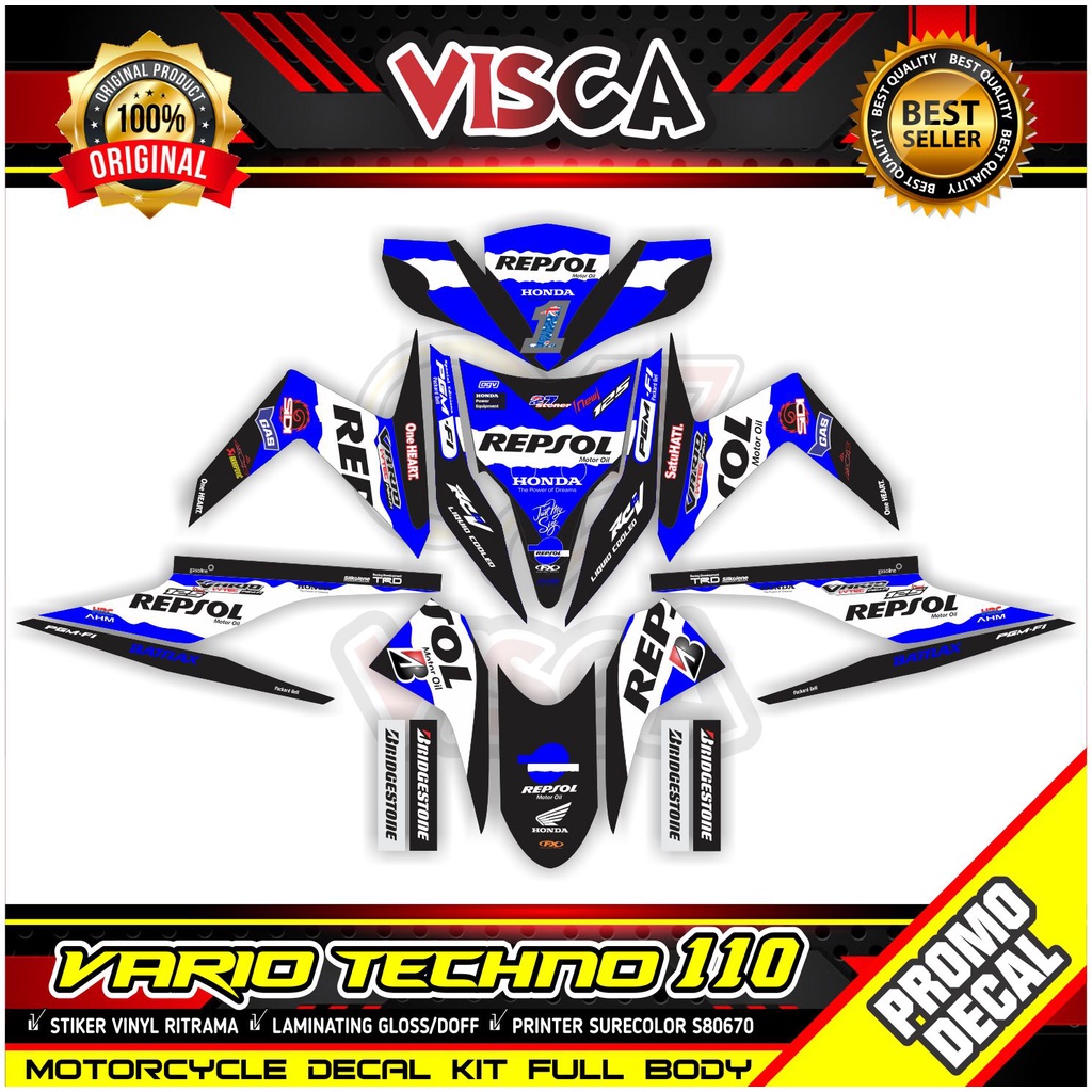 Jual Decal Vario 110 Techno Full Body Stiker Vario 110 Techno Full Body ...