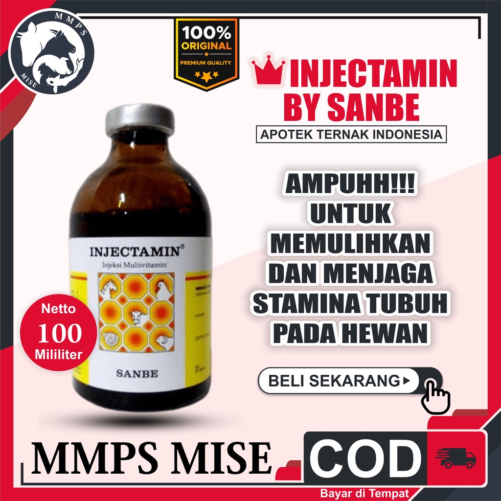 Jual Injectamin 100 ml Vitamin Ternak PT Sanbe Farma | Shopee Indonesia