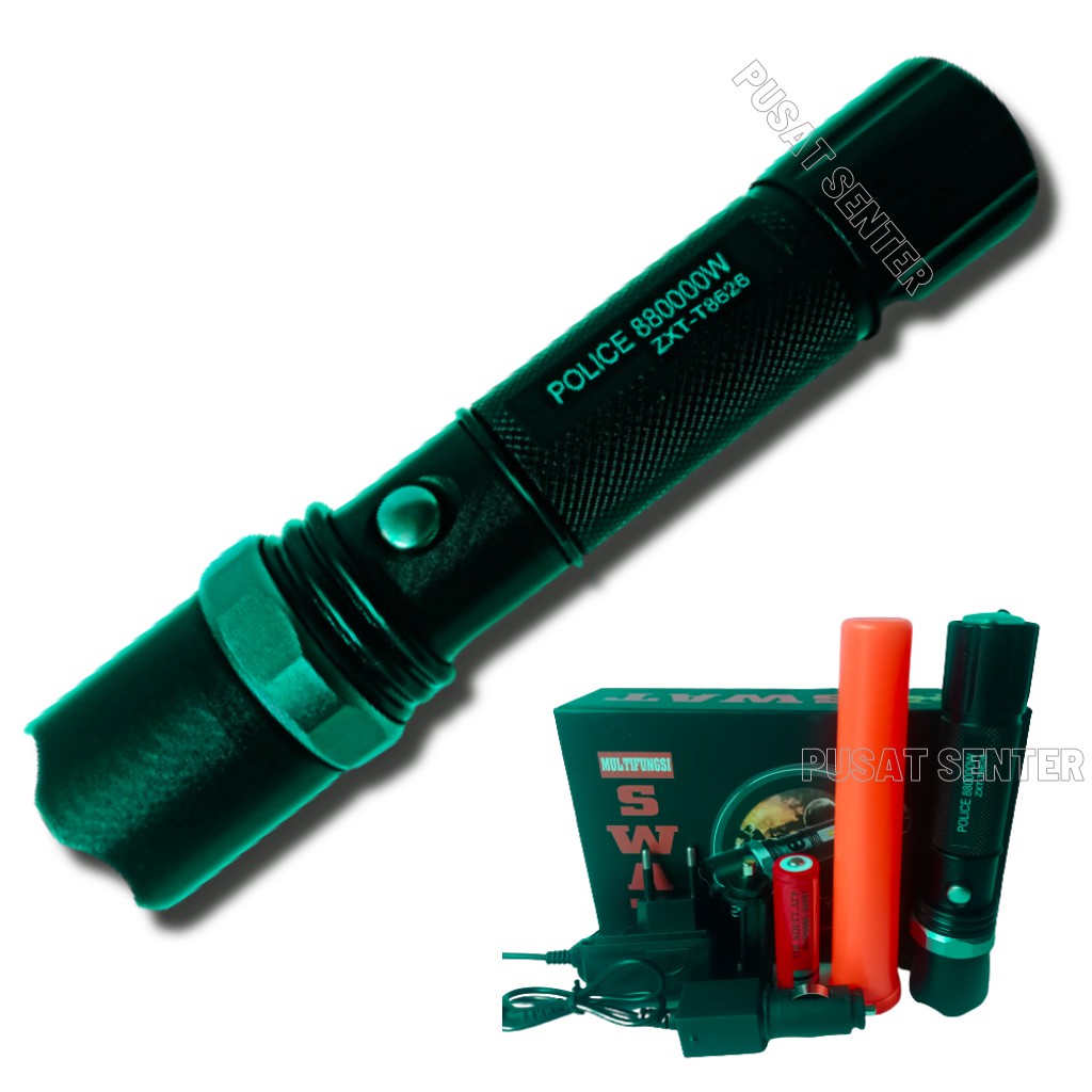 Jual Senter Police Swat 88000 Watt senter swat multifungsi ...