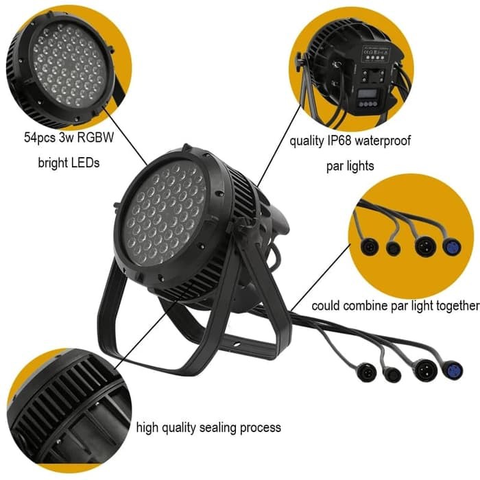 Jual Dijual Lampu par led 54x3watt rgbw full colour outdoor water proof ...