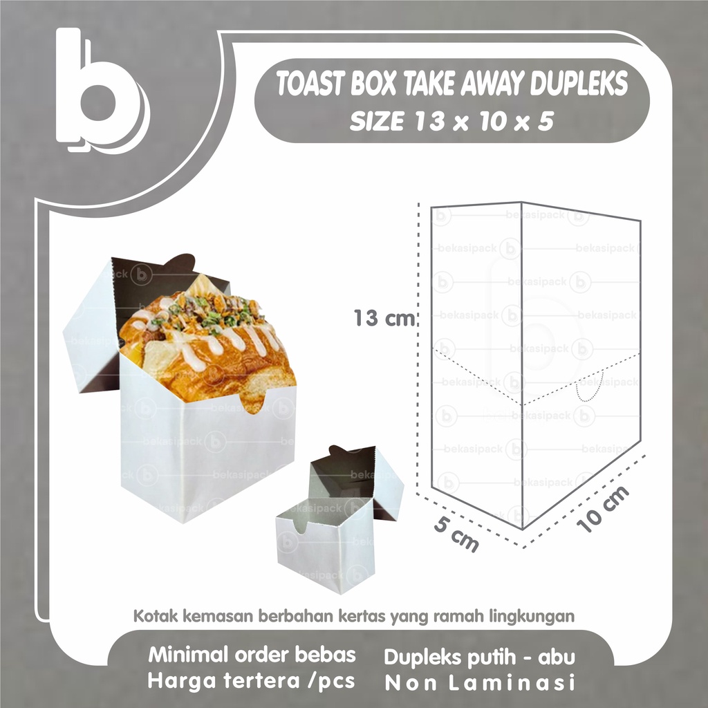 Jual Toast Box Take Away Cromboloni Dupleks Natural 13x10x5 I ...