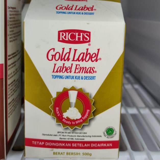 Jual Rich's Gold Label/ Topping Kue & Dessert 500gr | Shopee Indonesia