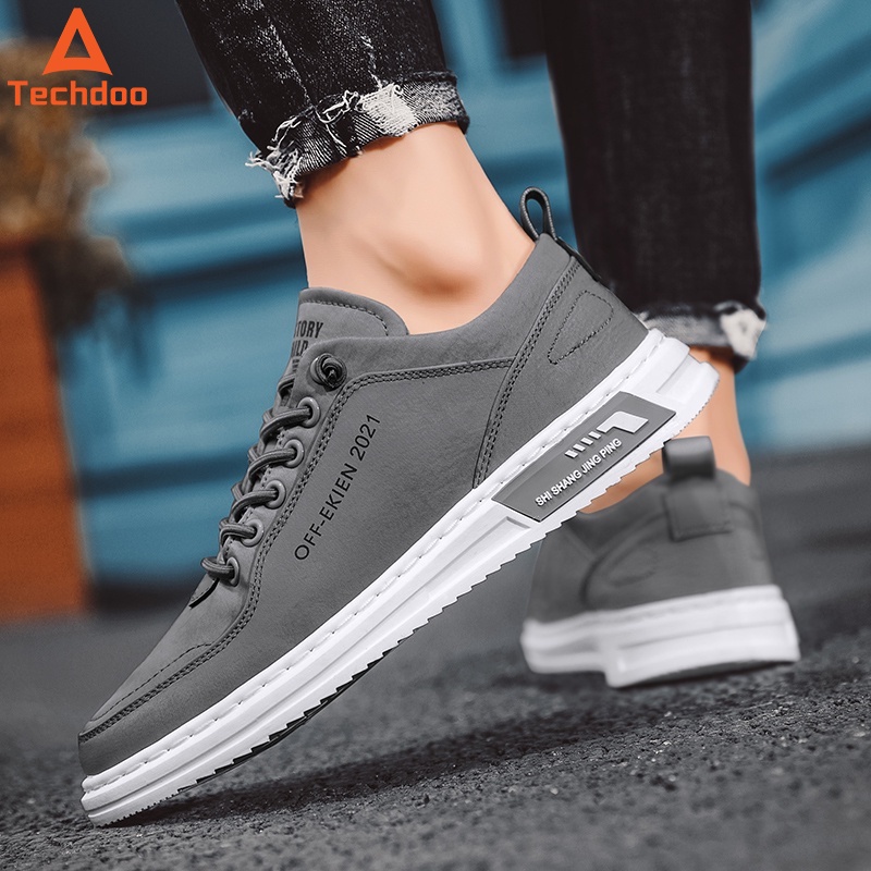 Jual Techdoo Sepatu Pria Casual Sneakers Kets Olahraga Sport Running Shoes Sepatu Lari Kekinian ...