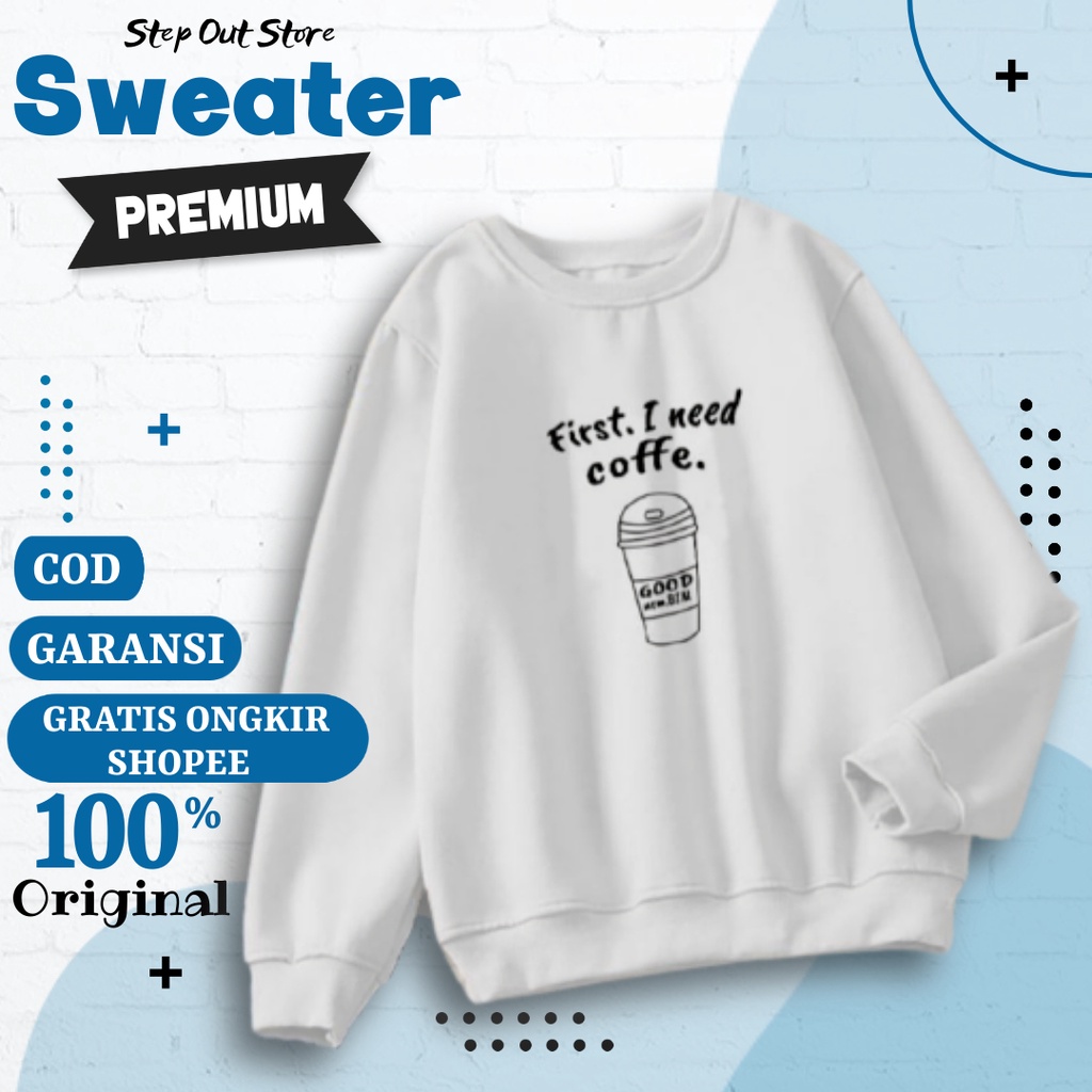 Jual 07 Baju Lengan Panjang Wanita Sweter Kekinian Jaket Crewneck ...