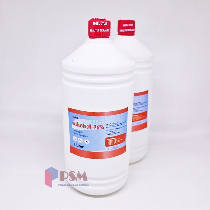Jual SAE Medical Alkohol 96% Ethanol 1 Liter Alcohol Antiseptic ...