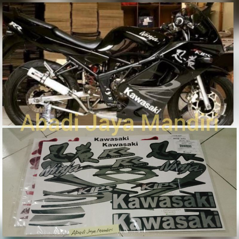 Jual Lis Striping Stiker asli Kawasaki Ninja RR Hitam 2010 2011 Asli ...