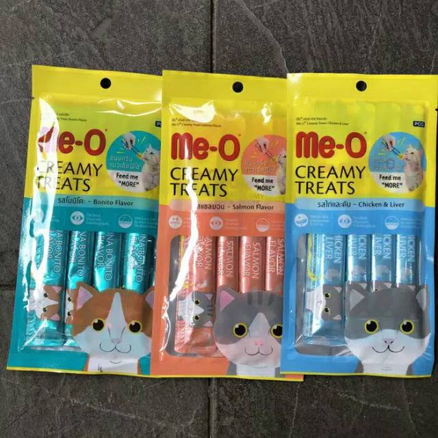 Jual 1 pack meo Me-O Snack Kucing 15gr x 4pcs Creamy Treats Meo Me O ...