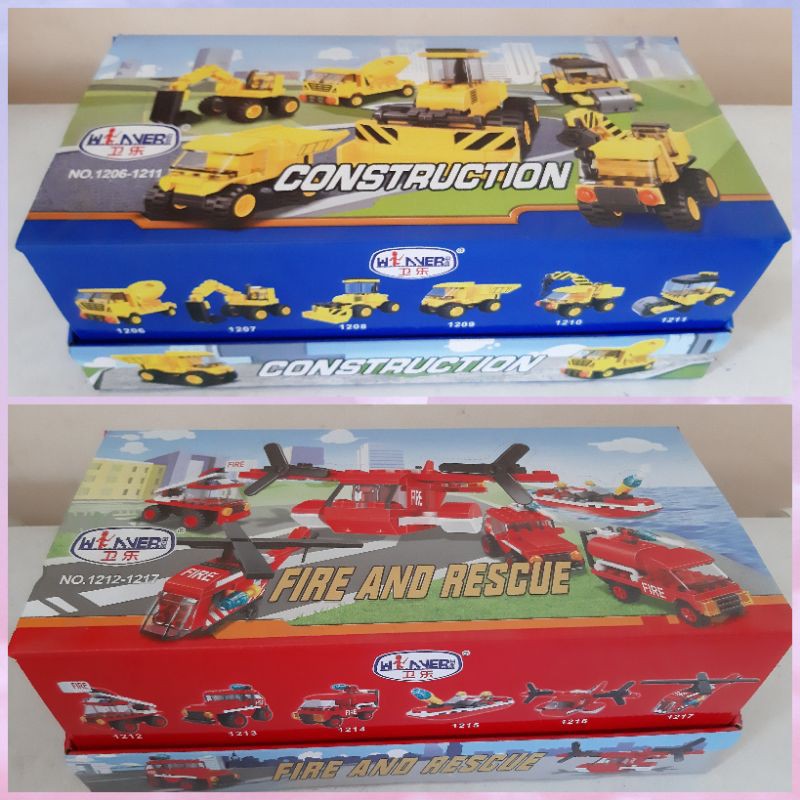 Jual BRICK BLOCK MOBIL TRUK ALAT BERAT FIRE TRUCK HELIKOPTER BOAT MOLEN ...
