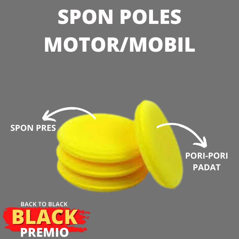 Jual PAD APLIKATOR SPON SPONS KUNING BULAT POLES BODY MOBIL MOTOR BODI ...