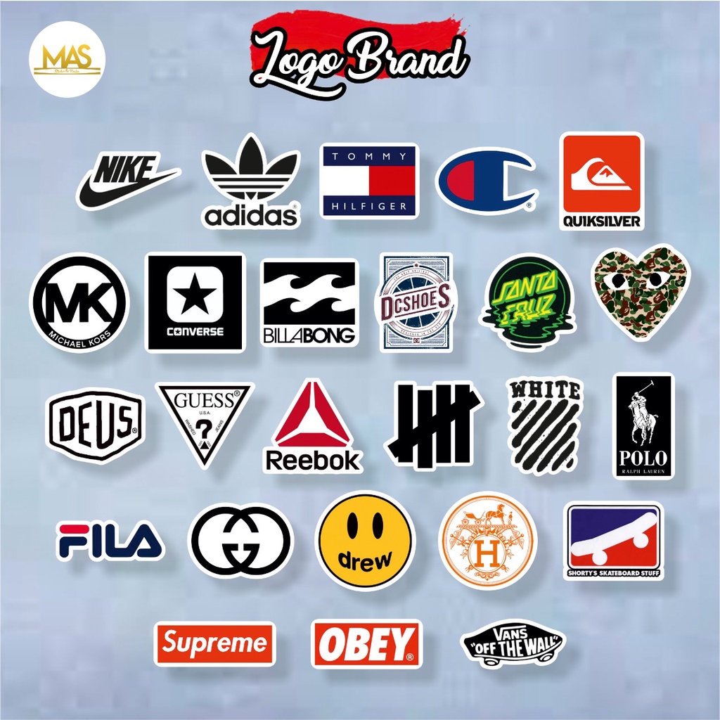 Jual Stiker Logo Brand Aesthetic ( scrapbook, coverbook, tumblr, laptop ...