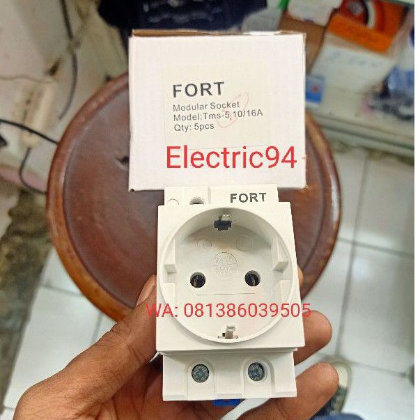 Jual Stop kontak din rail 16A/din rail stop kontak FORT | Shopee Indonesia