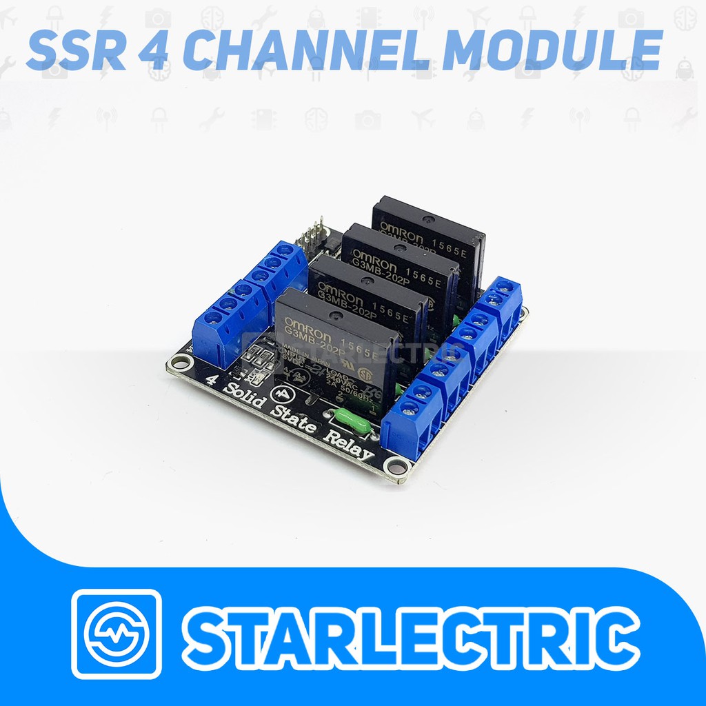 Jual SSR Solid State Relay Module 4 Channel 5V DC for Arduino | Shopee ...