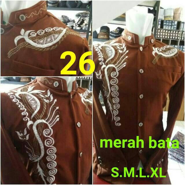 Jual Jasko Merah Bata Bordir | Shopee Indonesia