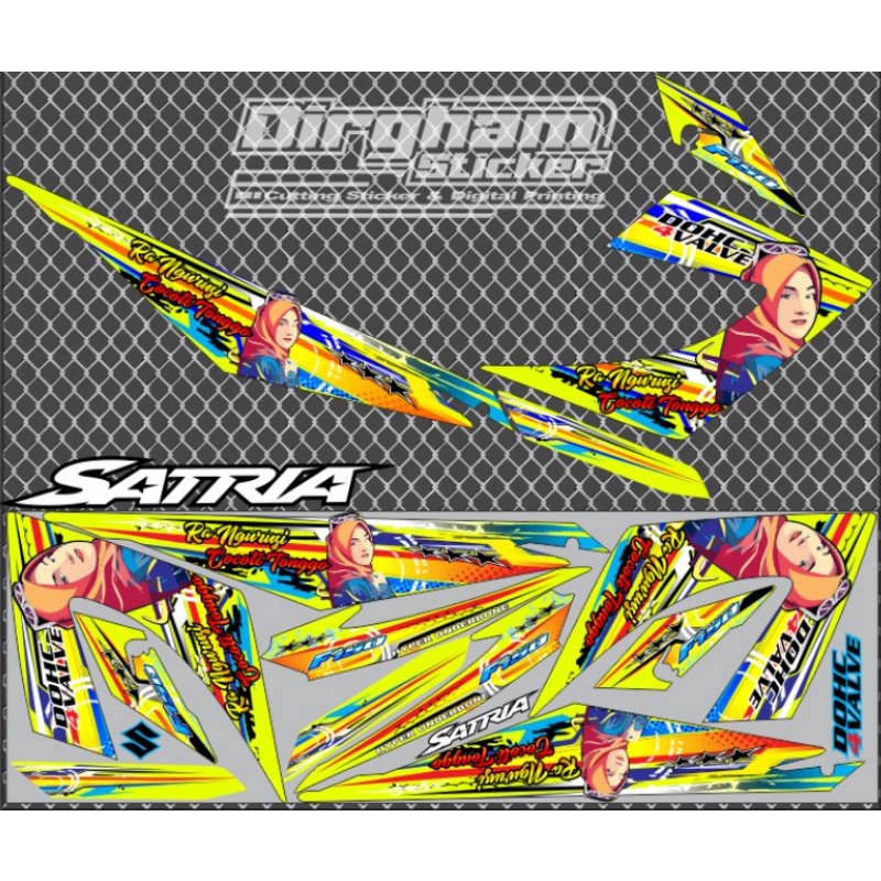 Jual (COD)Les sticker stiker Striping variasi satria Fu,satria facelift ...