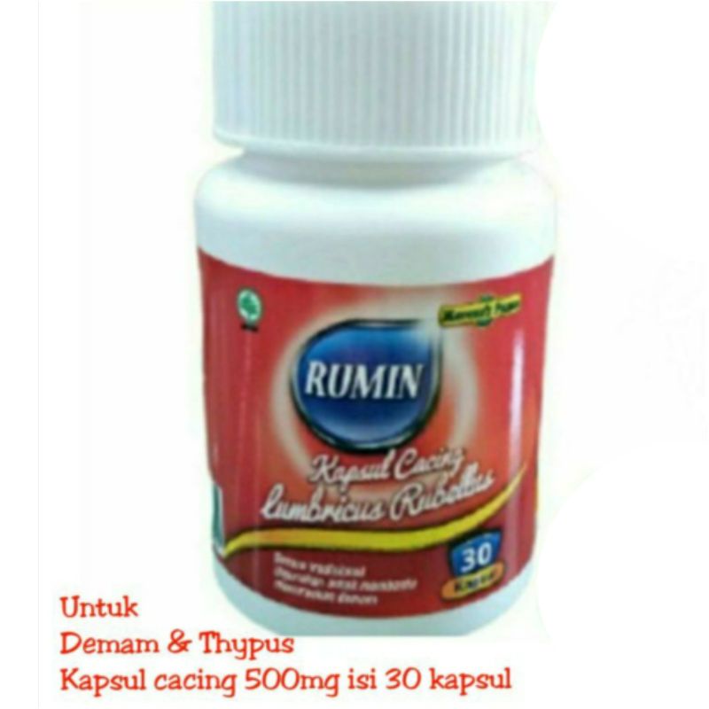 Jual Rumin Kapsul Cacing Lumbricus Rubellus Nature's Pride isi30.kapsul ...