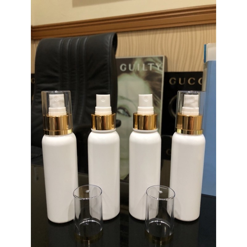 Jual Botol Putih 100ml Spray / Pump Gold & Silver Full Cap | Shopee ...