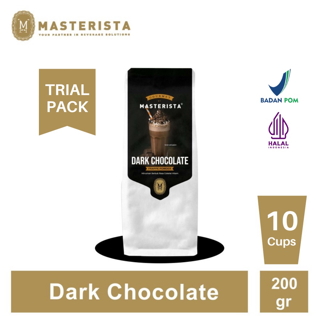 Jual Bubuk Minuman Masterista Dark Chocolate 200gram | Shopee Indonesia