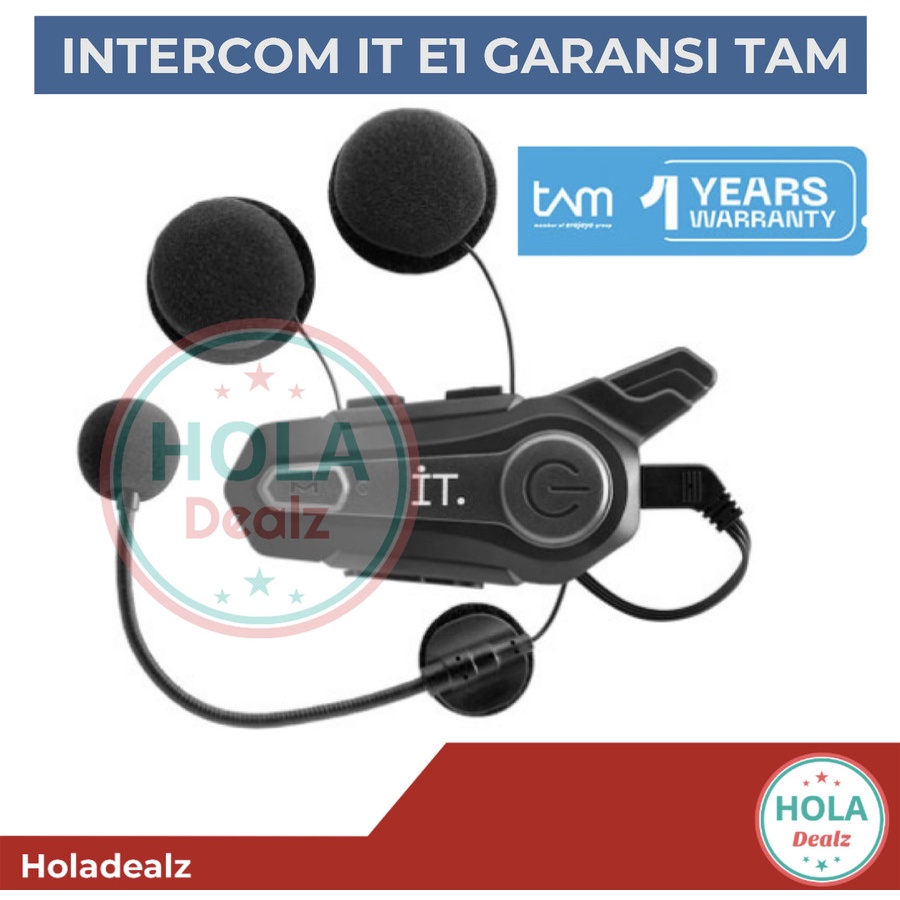 Jual IT E1 INTERCOM E1 BLUETOOTH HEADSET GARANSI RESMI TAM ERAJAYA ...