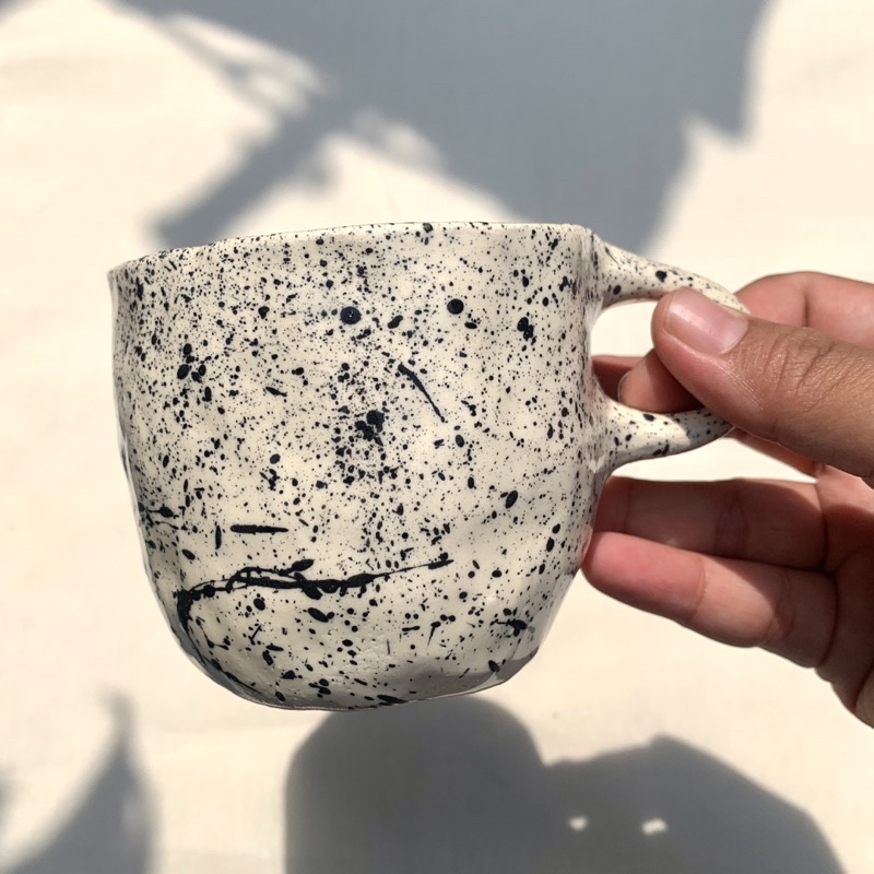 Jual Black Splash | handmade pottery | keramik | tanah liat | mug ...