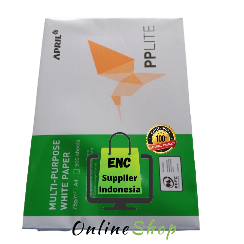Jual 500 Lembar Kertas Hvs Fotocopy A4 75 Gram Paperlite Per Rim Enc