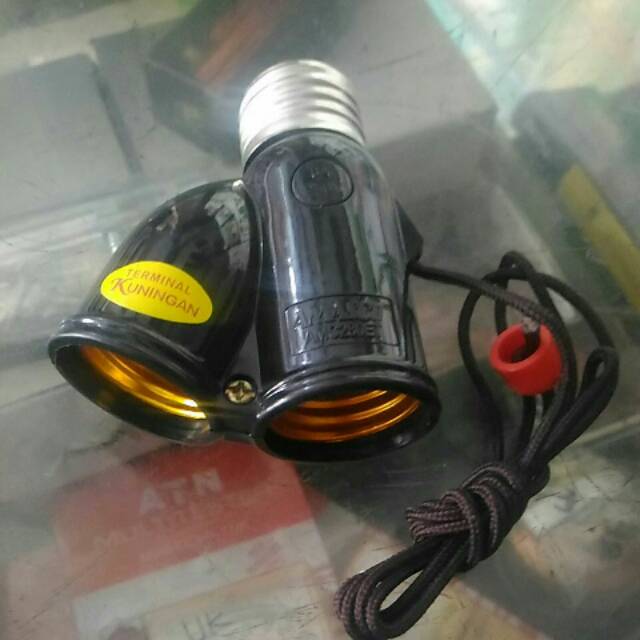 Jual Fitting lampu tarik cabang 2 lampu Rumah lampu tarik | Shopee Indonesia