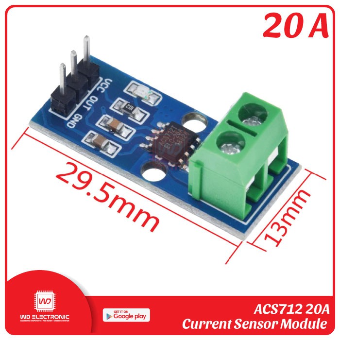 Jual ACS712 5A 20A 30A Hall Current Sensor Module ACS712TELC Sensor ...