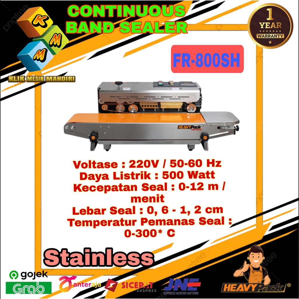 Jual Continuous Band Sealer Segel Kemasan FR-800SH Stainless Heavypack ...