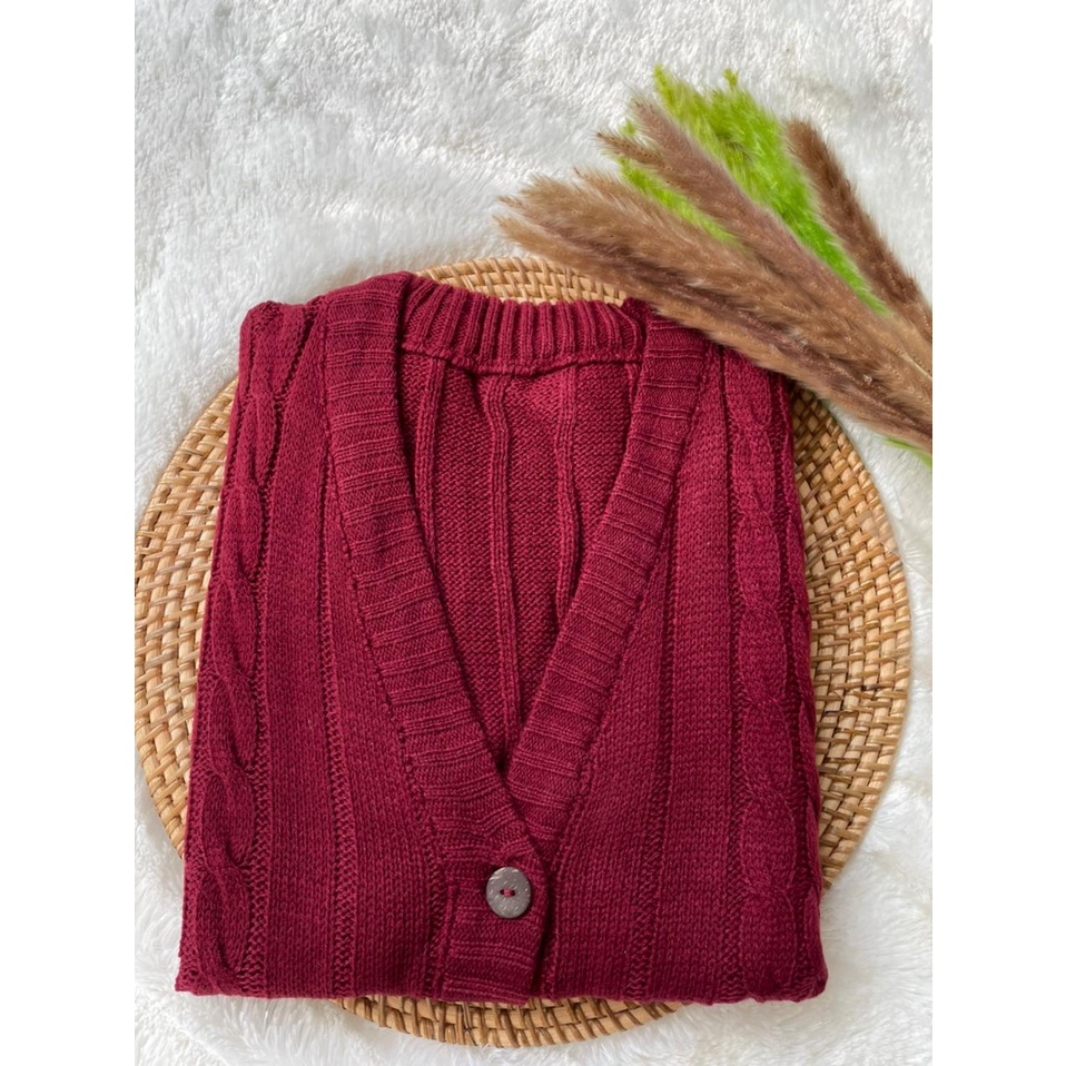Jual VEST NAZLA KARDIGAN KANCING/ROMPI ATASAN WANITA PREMIUM | Shopee ...