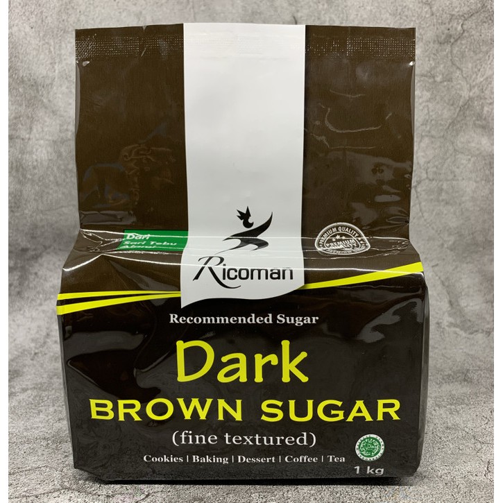 Jual Dark Brown Sugar Ricoman 1kg | Shopee Indonesia
