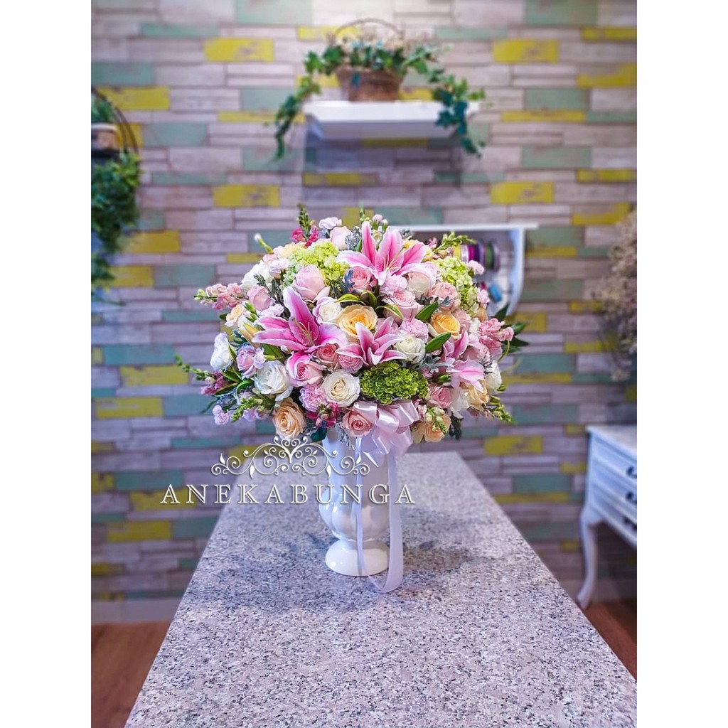 Jual Rangkaian Pot Bunga Pembukaan Toko Premium Mewah Grand Store Soft ...