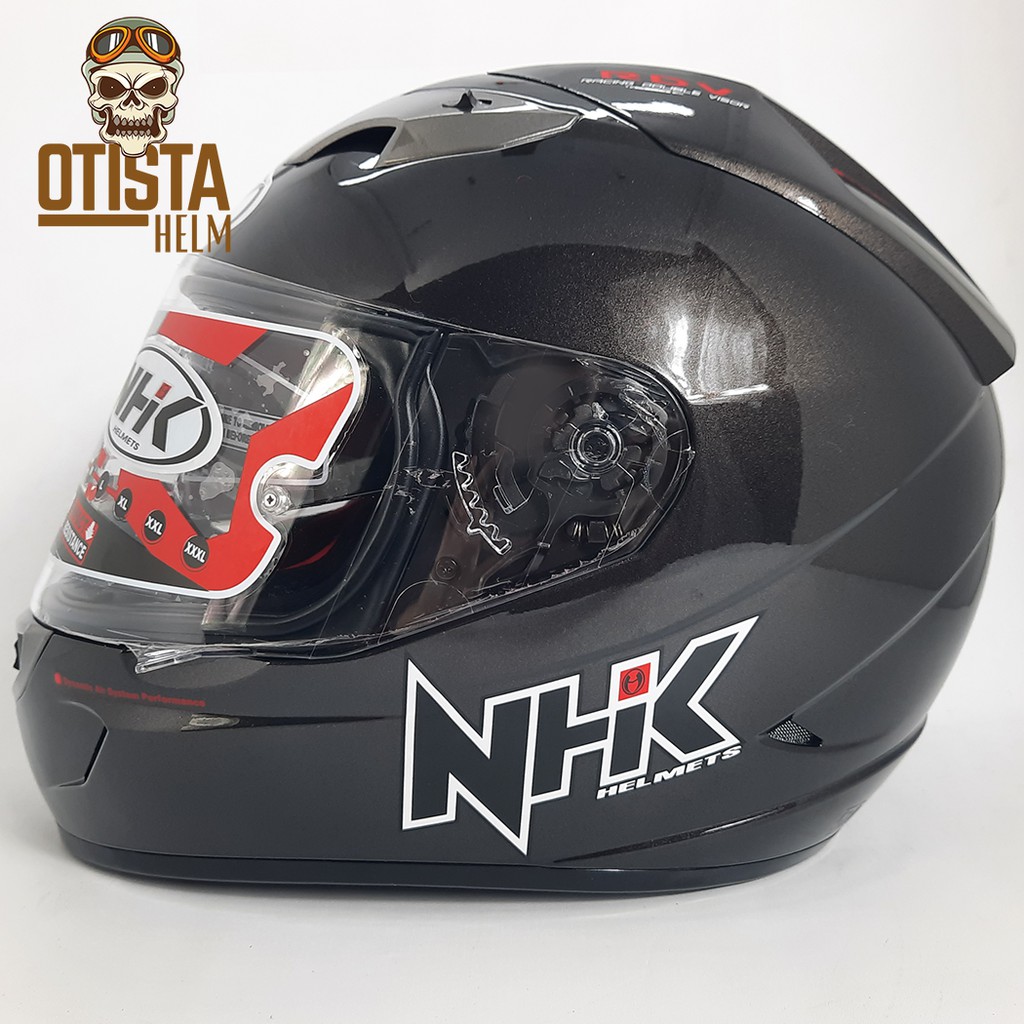 Jual Helm Full Face Nhk Gp1000 Solid Gunmetal Abu Abu Gossy Polos ...
